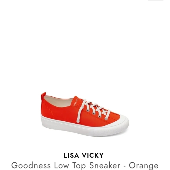 Lisa Vicky | Shoes | Orange Low Top Sneakers With Vulcanized Sole ...